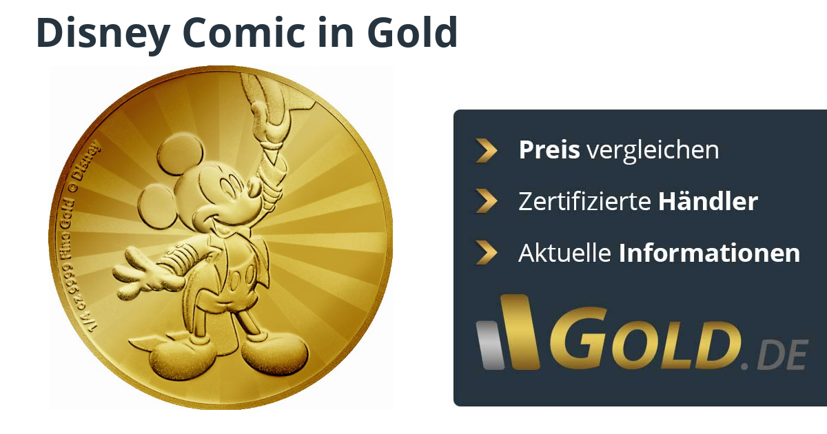 Disney Goldmünzen kaufen | Preise auf GOLD.DE